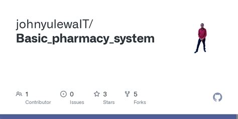Github Johnyulewaitbasicpharmacysystem