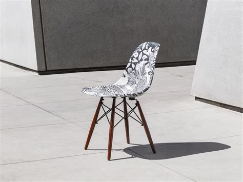 Shepard Fairey And Keith Haring Artworks Applied To Mid Century Chairs