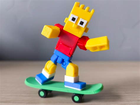 Bart Simpson Minecraft Style Action Figure By Spennolio Makerworld