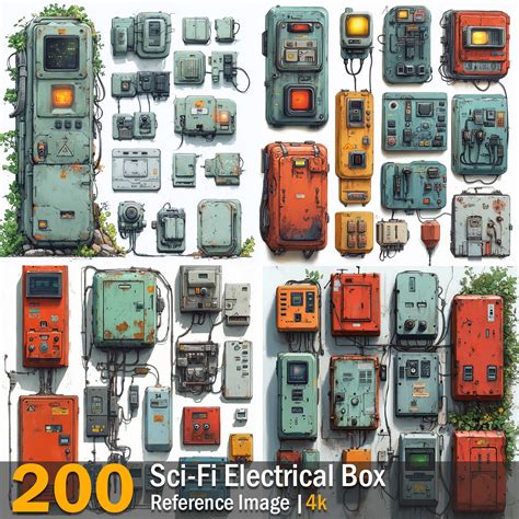 Artstation Sci Fi Electrical Box Reference Images 4k Lumière