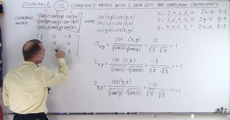 Covariance 12 Of 17 Covariance Matrix Wth 3 Data Sets And Correlation