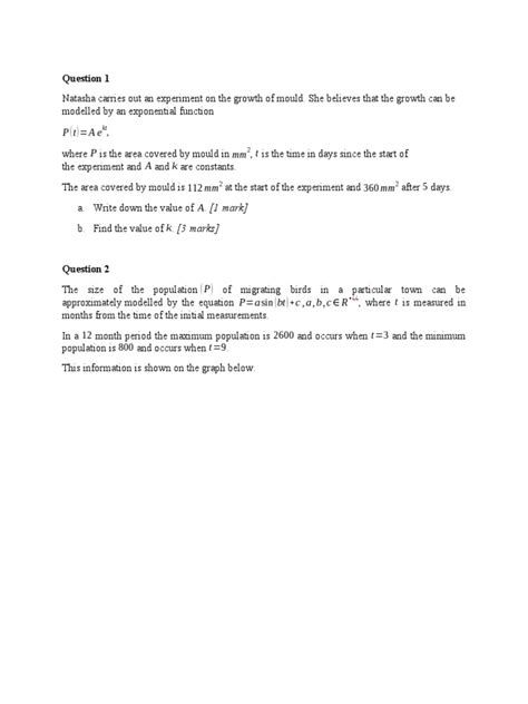 Sinusoidal And Exp Functions Practice Questions Pdf Turbine Exponential Function