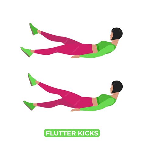 Flutter Kicks Bodyweight Fitness Exercise For Abs And Core 를 하는 여자