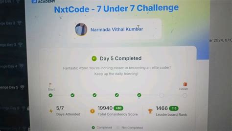 Narmada Vithal Kumbar On Linkedin Nxtwave Nxtwaveteam Nxtcode