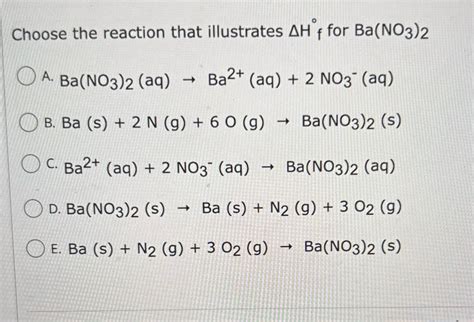 Answered Choose The Reaction That Illustrates Ah Bartleby