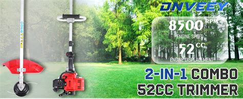 Dnveey 52cc Gas Weed Eater 2 Cycle 3 In 1 Brush Cutter And String Trimmer Heavy Duty