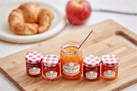 Premium Psd Delicious Jam In Glass Jar With Label