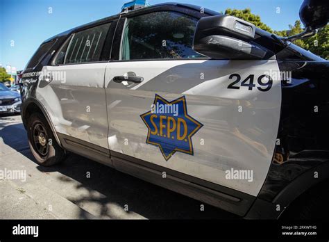 A Police Vehicle Of San Francisco Police Departmentsfpd Is Parked At