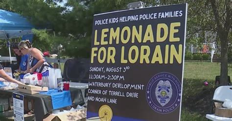 Families Of Officers Hold Lemonade Stand For Lorain Police