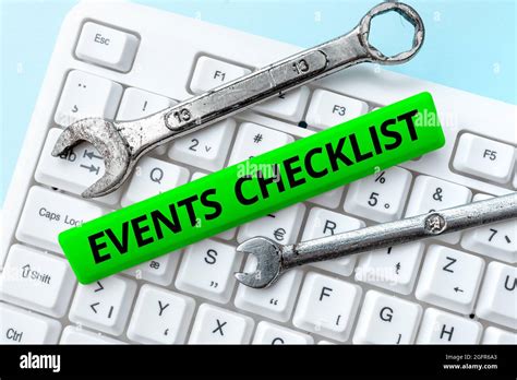 Text Sign Showing Events Checklist Word Written On Invaluable Tool For Successfully Managing