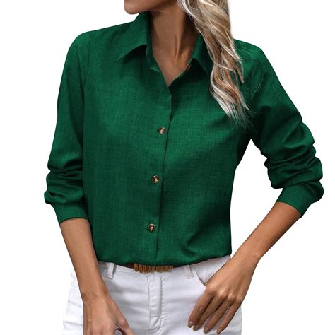 Mohiass Womens Figure Graphic Colorful Button Down Shirts Long Sleeve