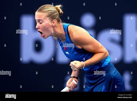 Russias Polina Kudermetova Reacts During Their Semi Final Tennis Match