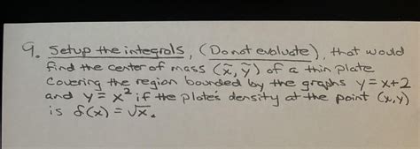 [solved] setup the integrals do not evaluate that wou
