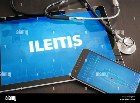 Ileitis Gastrointestinal Disease Diagnosis Medical Concept On Tablet