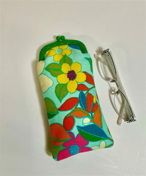Green Small Eyeglass Case Etsy