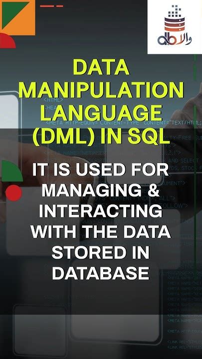 Data Manipulation Language In Sql Dml Statements In Sql Data Manipulation Language Database
