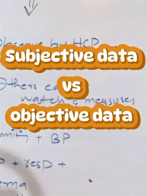 Nursing Subjective And Objective Examples Understanding Subjective Vs