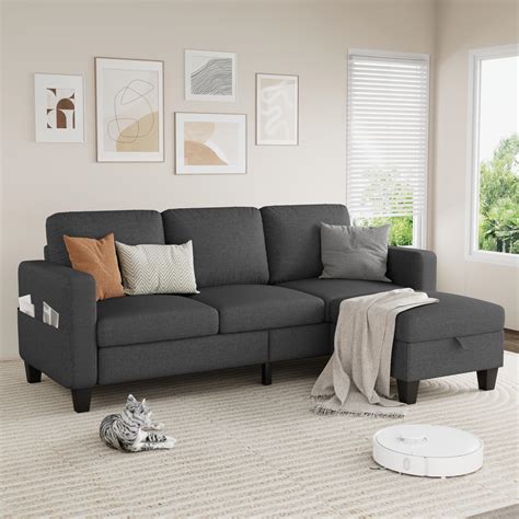 Small Apartment L Shaped Couch Leisu Convertible Sectional Sofa L