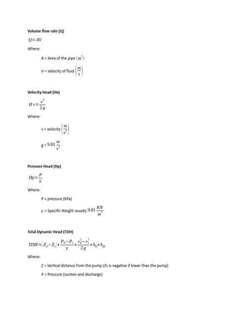 Formulas Pdf Pump Horsepower
