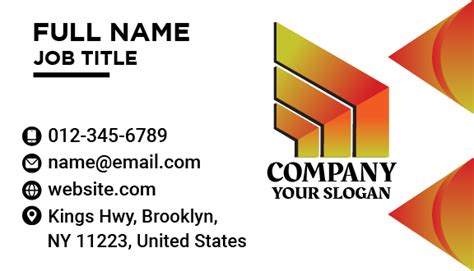 Human Resource Company Business Card Drawlogo