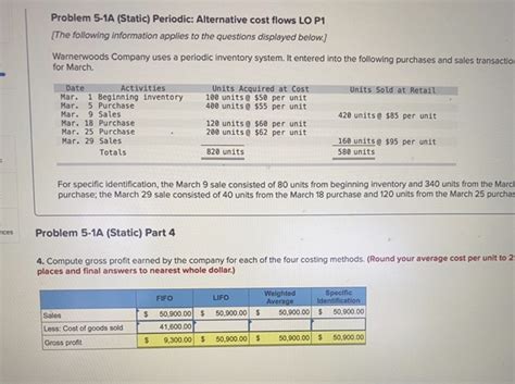 solved required information problem 5 1a static periodic
