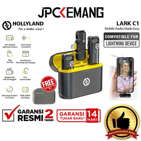 Hollyland Lark C1 Duo Lightning And Type C Wireless Microphone Lav Mic Tx
