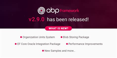 Abp Framework V290 Has Been Released Abpio