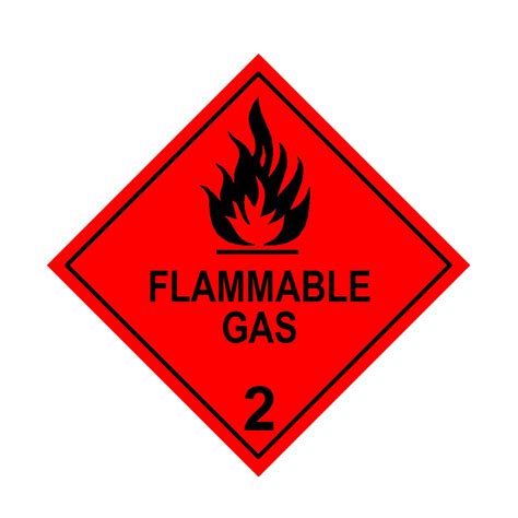 Class 2 1 Flammable Gas Label Orp Dg Pro