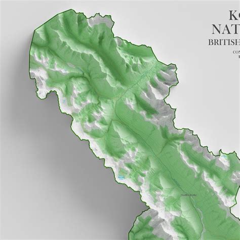 Kootenay National Park Topographic Map Kootenay National Park Relief