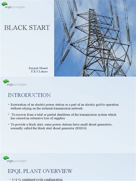 Black Start Capabilities And Start Up Sequence Of A Combined Cycle Power Plant Pdf