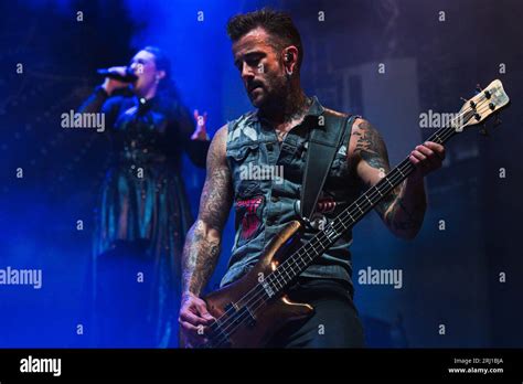 Moravsky Krumlov Czech Republic 19th Aug 2023 Singer Elize Ryd Left And Johan Andreassen