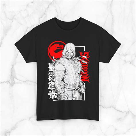 Skorpion Mortal Kombat Shirt Gaming Streetwear Ts For Gamers Stylish