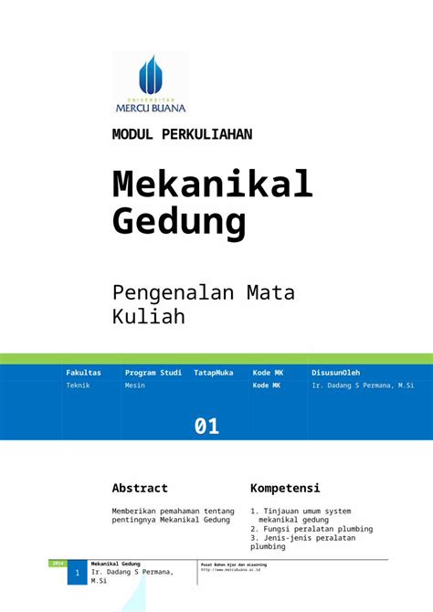 docx modul sistem mekanikal gedung [tm1] dokumen tips
