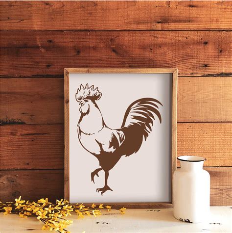 Rooster Farm Stencil Wallcutz Crafts