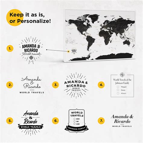 Push Pin World Map Safari