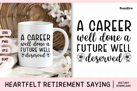 Heartfelt Retirement Quote Svg 12 Graphic By Sundiva Design · Creative