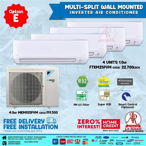 Daikin Multi Split Wall Mounted Inverter Aircon Open For Installment