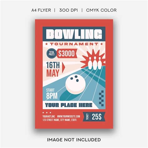 Premium Vector Bowling Tournament Flyer Template