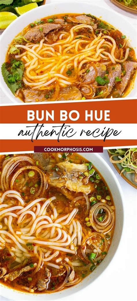 Authentic Bun Bo Hue Recipe Spicy Beef Noodle Soup