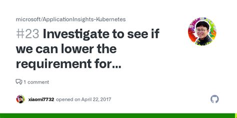 Investigate To See If We Can Lower The Requirement For