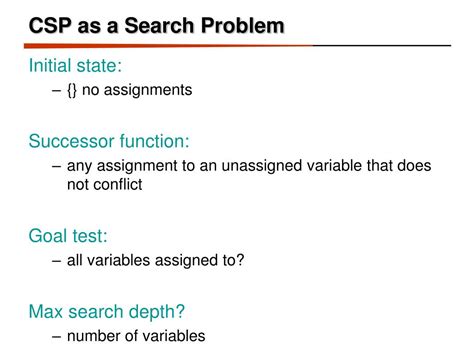 Ppt Constraint Satisfaction Problems Csps Powerpoint Presentation Id4683717