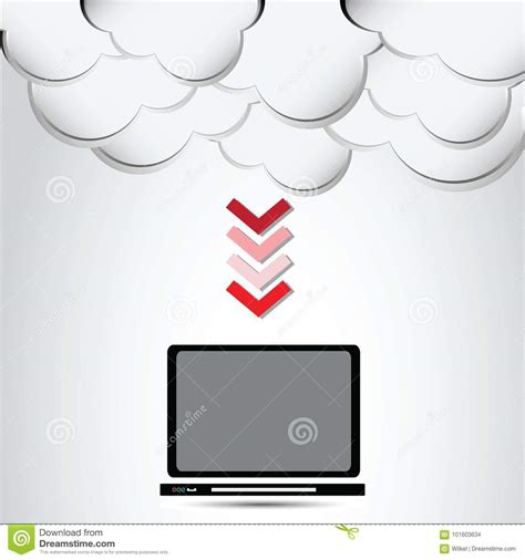 Technology Conceptcloud Computingtechnology Connection Stock Vector