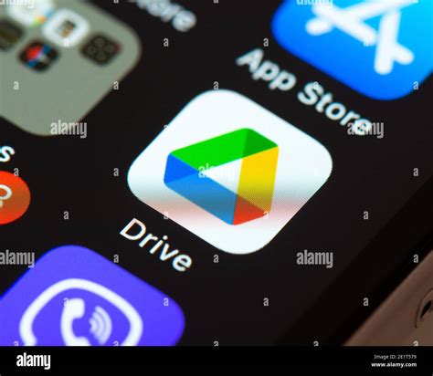 Google Drive App Icon On Apple IPhone Screen Google Drive Is A File