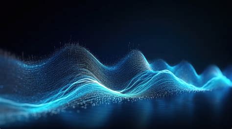 Big Data Visualization Futuristic Blue Abstract Background With Dynamic