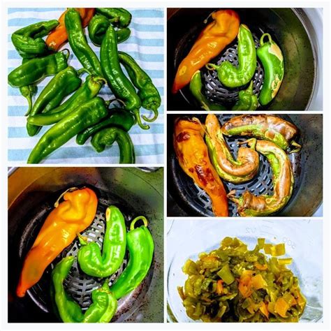 Roasted Hatch Chile Peppers In The Ninja Foodi Air Fryer Stuffed