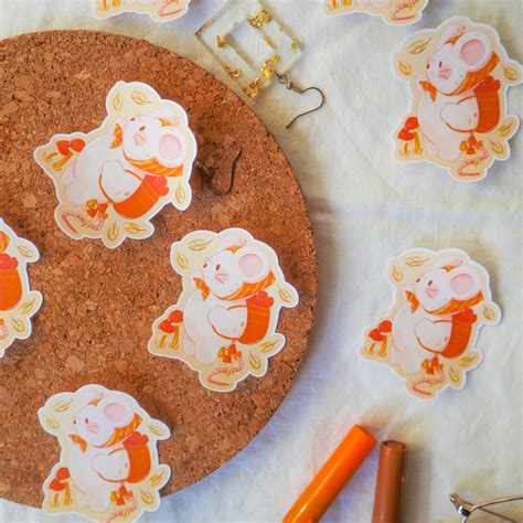 Sticker Flake Berry Mouse Blossombujo Store