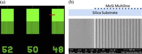 Mosi Photomask Target A Close Out Shape Of Mosi Multiline Patterns