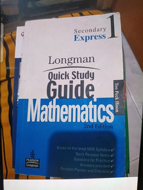 Longman Quick Study Guide Mathematics Sec 1 Hobbies And Toys Books