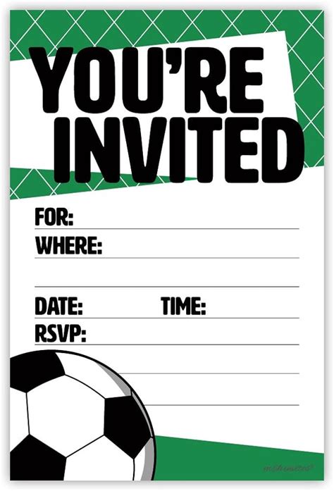 Soccer Birthday Invitations Printable