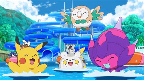 Pokemon The Series Sun And Moon Episode 86 Water Slide Scene A